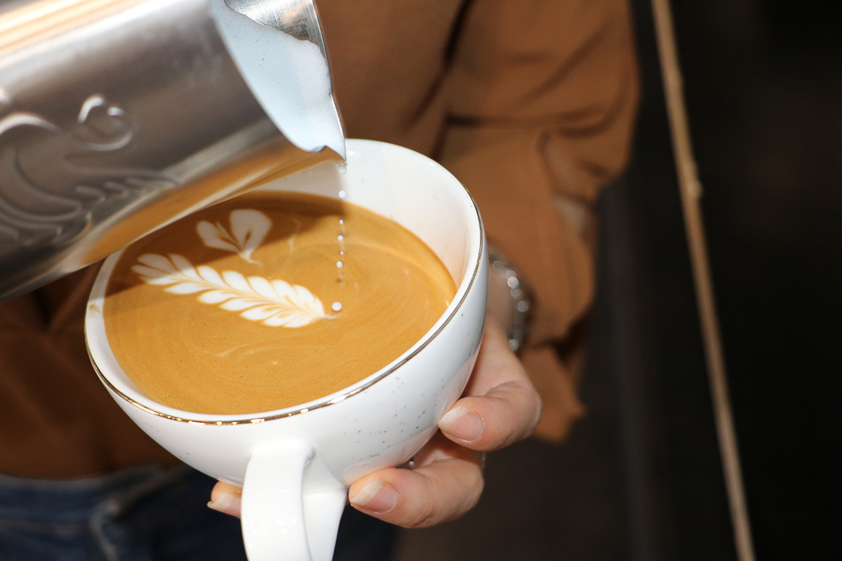 Little Red Riding Hood latte art by Jibbi Little - BeanScene