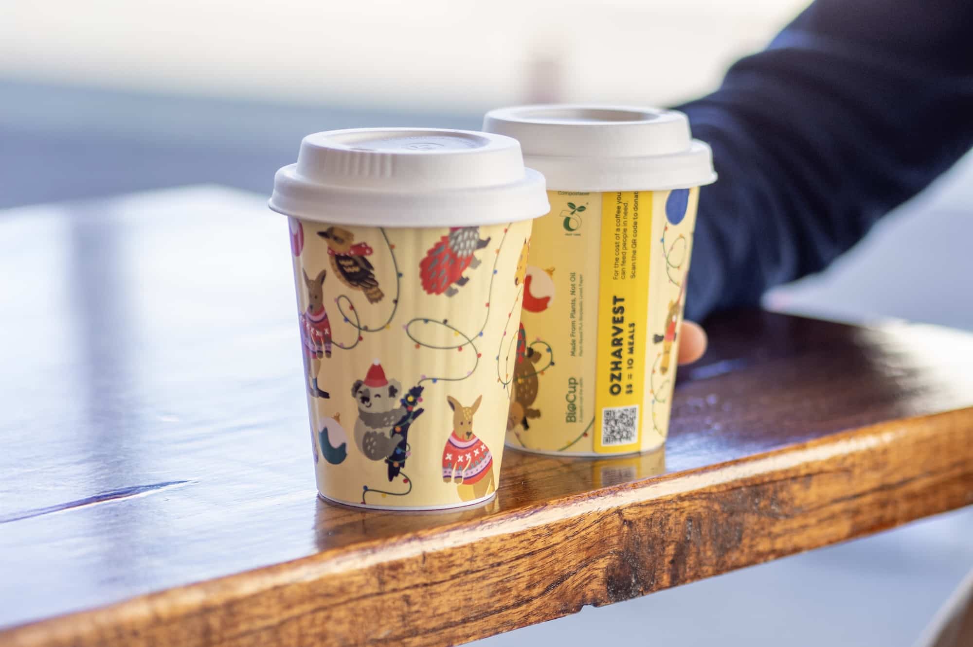 BioPak, OzHarvest bring back Christmas cups - BeanScene